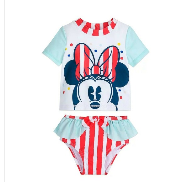 Disney | Swim | Nwt Baby Disney Minnie Mouse Upf 5 2 Piece Bathing Suit ...